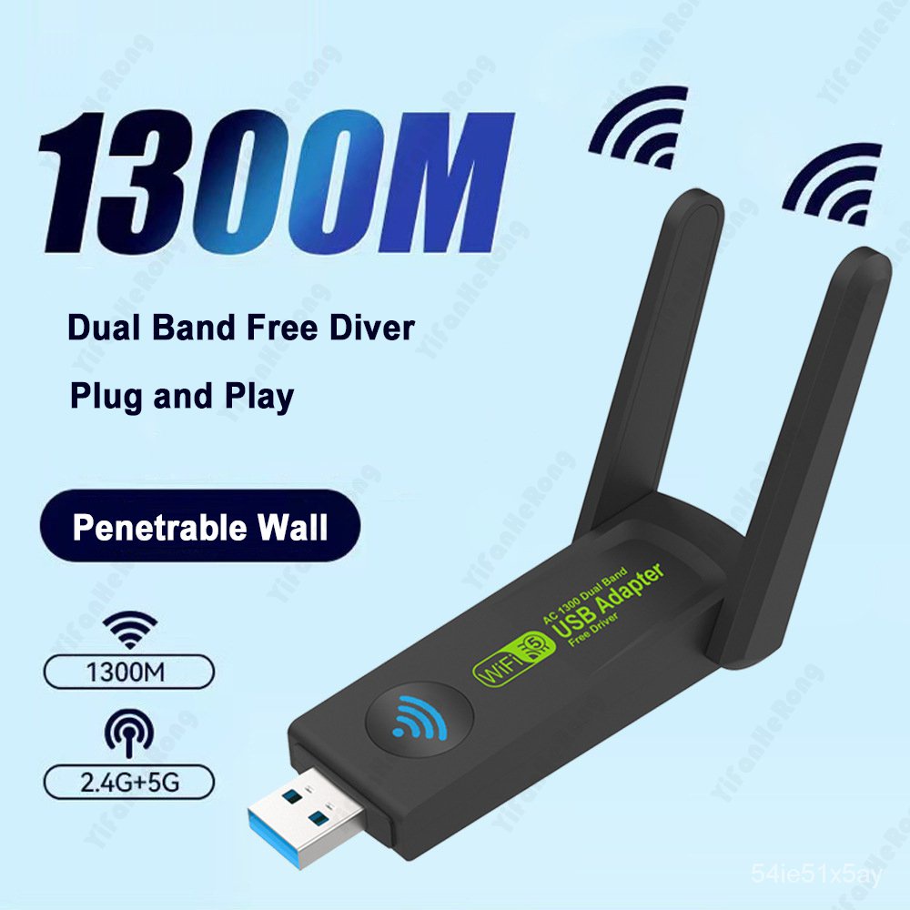 Jual &1300Mbps WiFi USB Wireless Network Interface Controller Dual Band ...