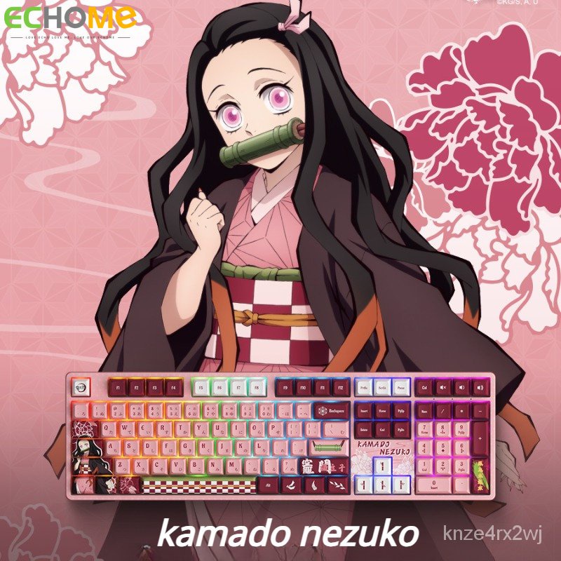 Jual &Demon Slayer Wireless Keyboard Kamado Nezuko Kamado Tanjiro Tri ...