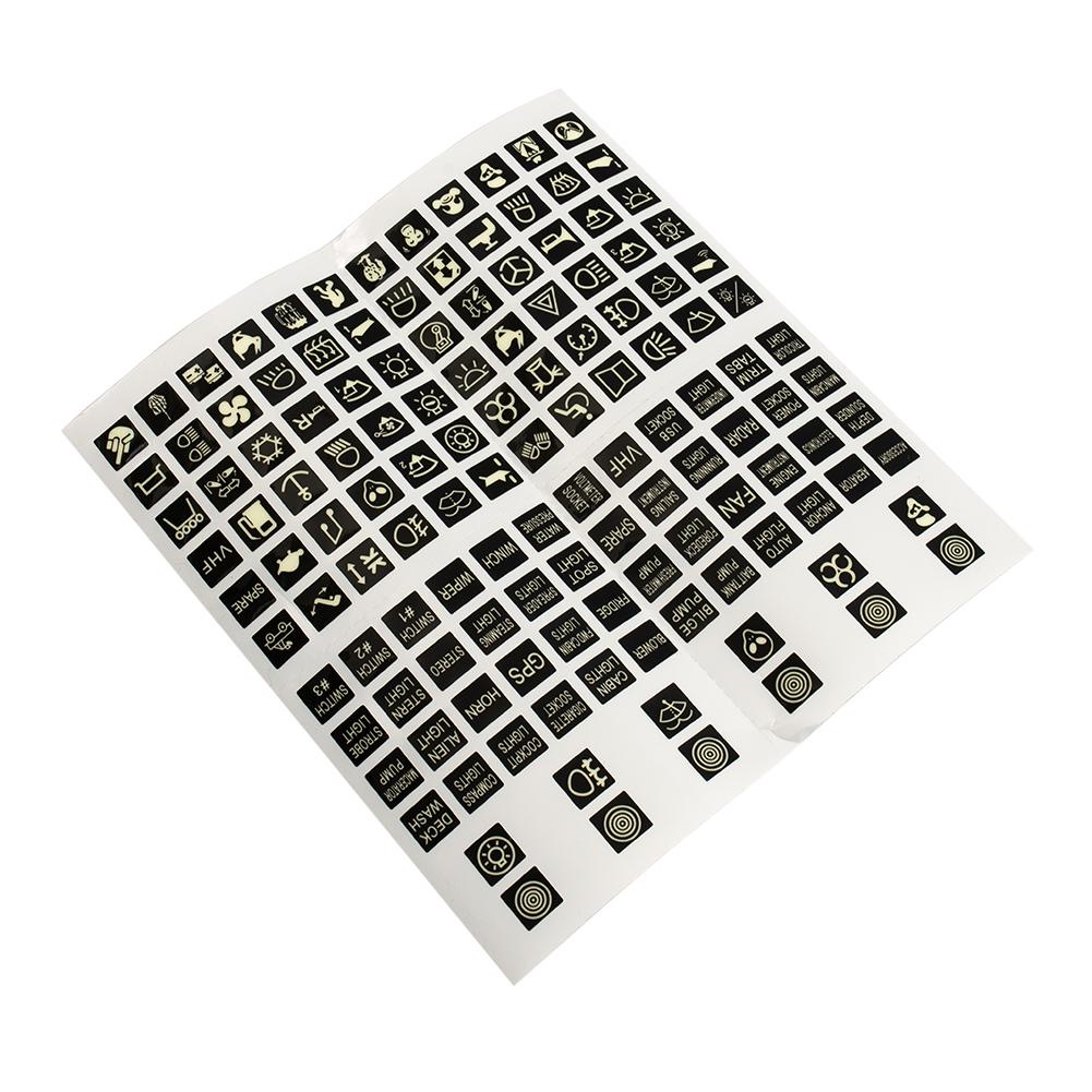 Jual 132 Sticker Night Glow Rocker Switch Decal Label Circuit Panel ...