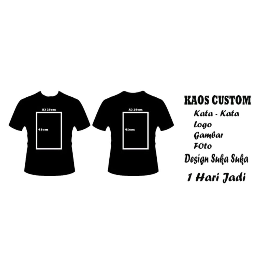 Jual Kaos Custom / Kaos Custom Kata kata / Logo / Gambar / Foto ...