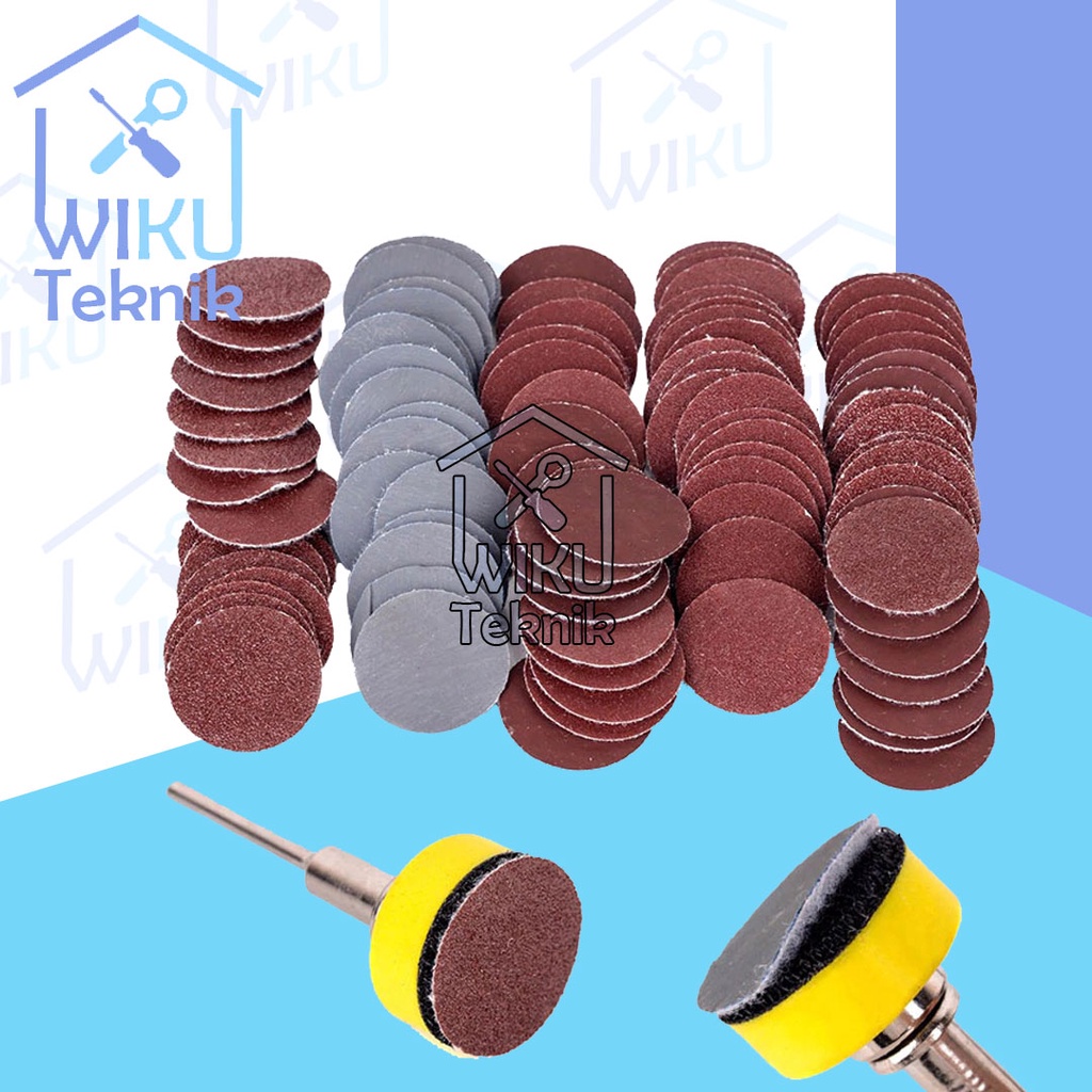 Jual WiKu Mata Amplas Bor Tuner Grinder Velcro 1" Mini Sanding Disc ...