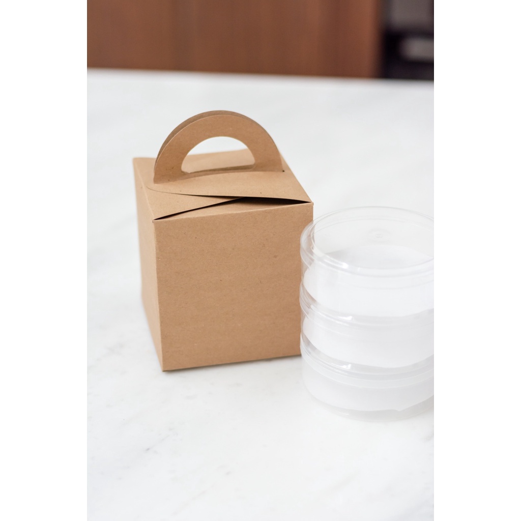 Jual Handle Box 15X15X21 Toples 500g Isi 3 Kraft 310gsm coklat | Shopee ...