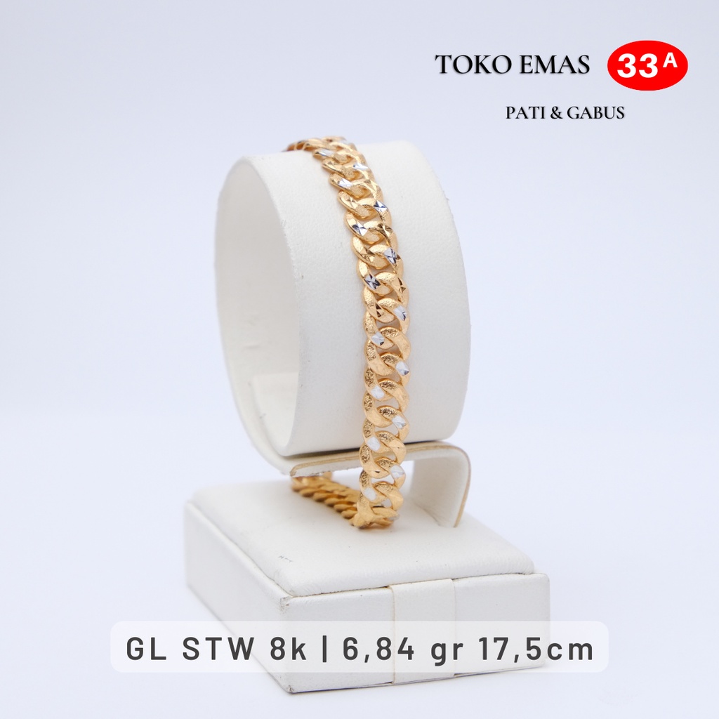 Jual Toko Emas 33A - Gelang Rantai Sisik Naga Emas Tengah Wanita Gold ...