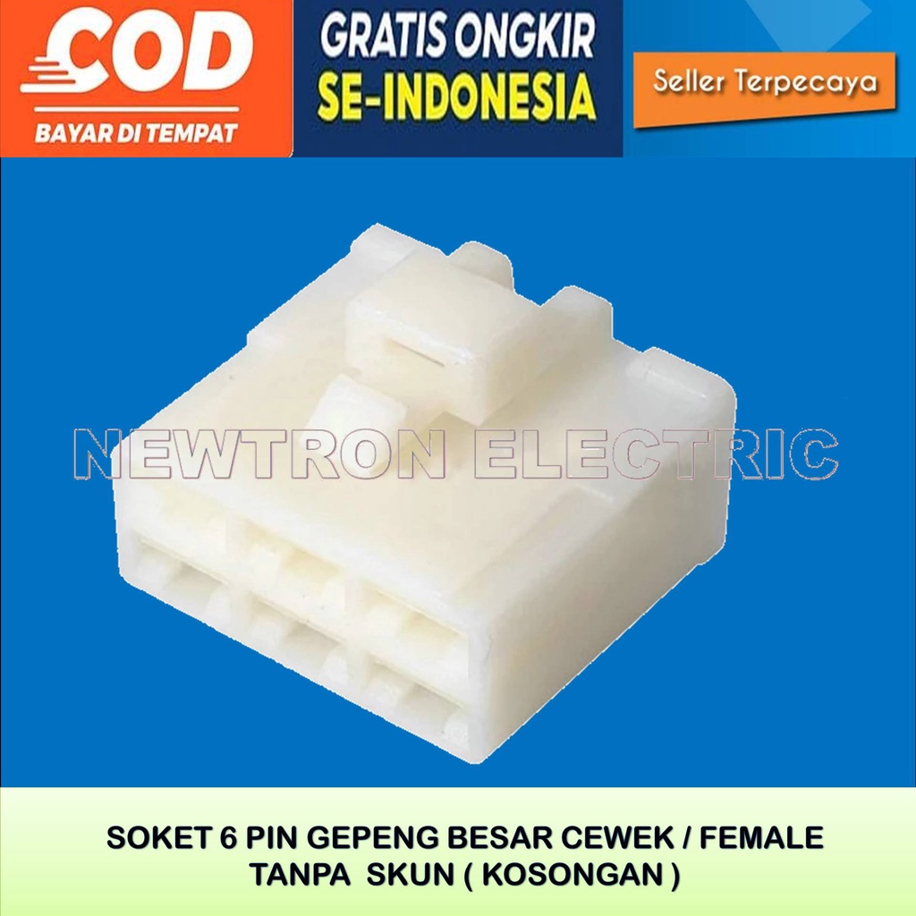 Jual Soket Kabel 6 Pin Besar Cewek Female Tanpa Skun Bahan NylonTahan ...