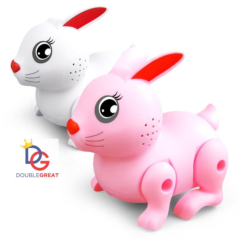 Jual DOUBLE GREAT MAINAN ANAK KELINCI ROBOT LUCU CUTE RABBIT LIGHT N ...