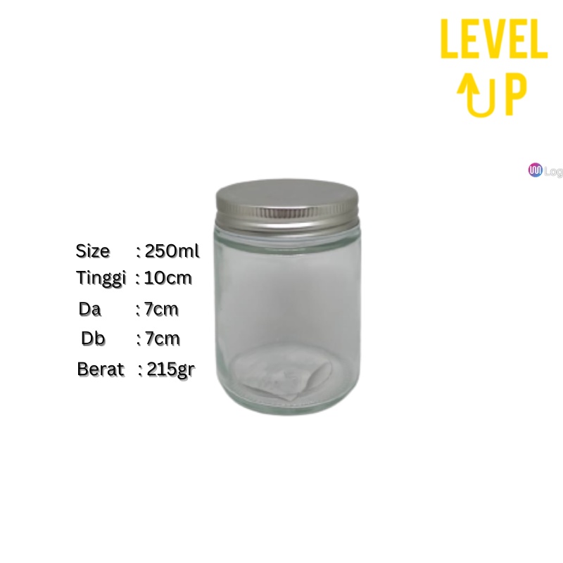 Jual TOPLES JAR KACA/ GLASS JAR/ TOPLES KACA UKURAN 150ML/ 250ML/ 350ML ...