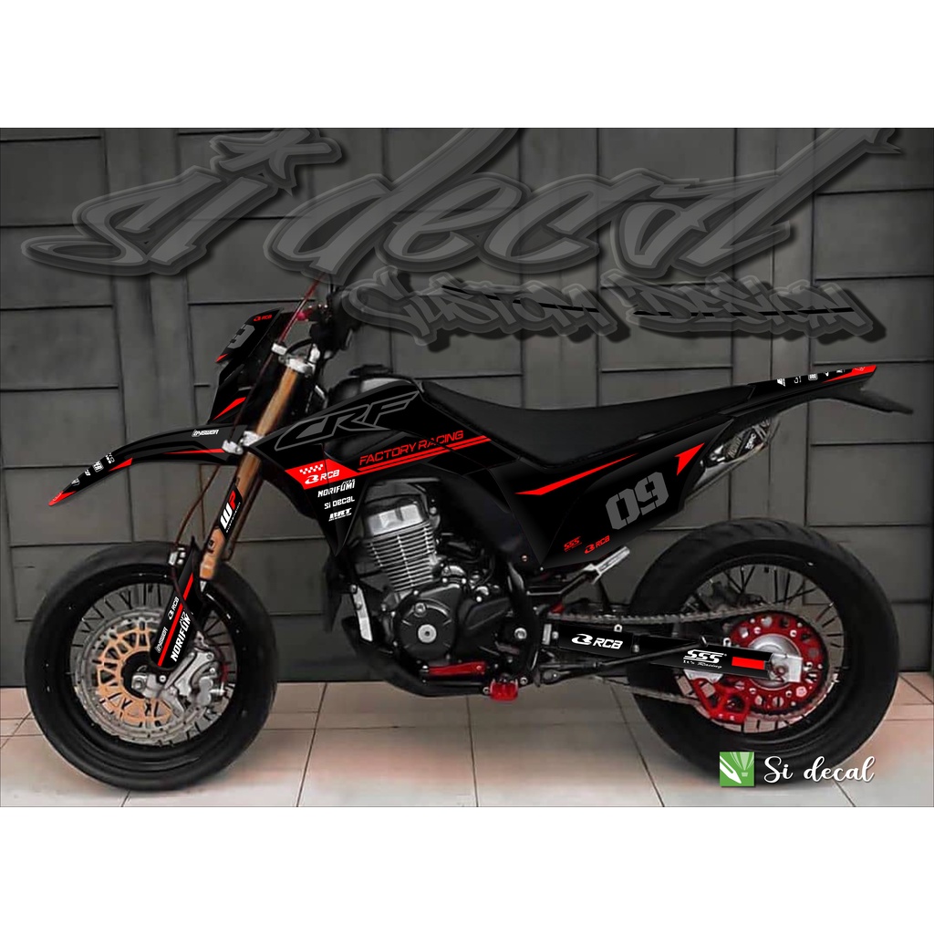 Jual stiker custom decal crf 150 L full black free request bagus murah ...