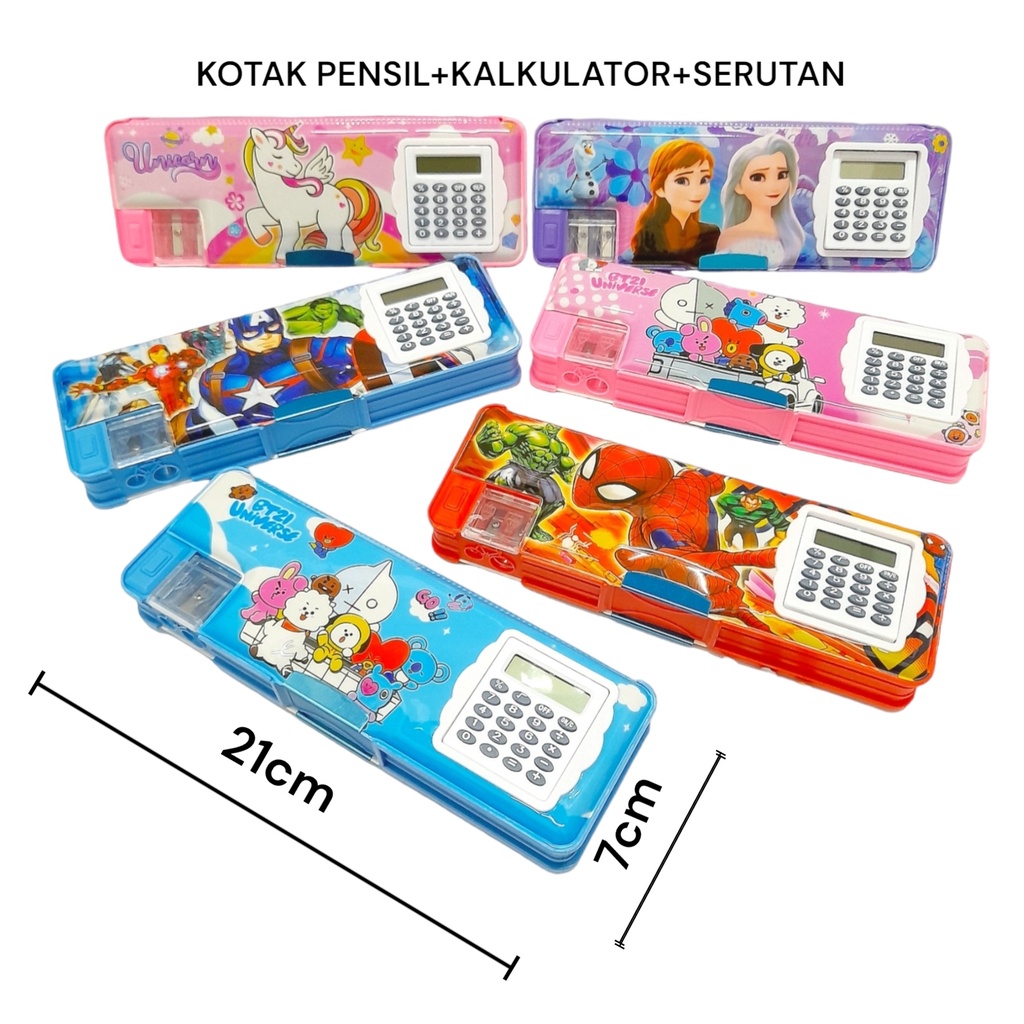Jual KOTAK PENSIL KALKULATOR TEMPAT PENSIL MAGNET PENCIL CASE ANAK CNX ...