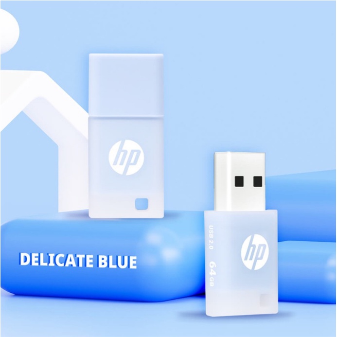 Jual Flashdisk Flash Disk HP v168 16GB 32GB 64GB USB 2.0 Karet Biru ...