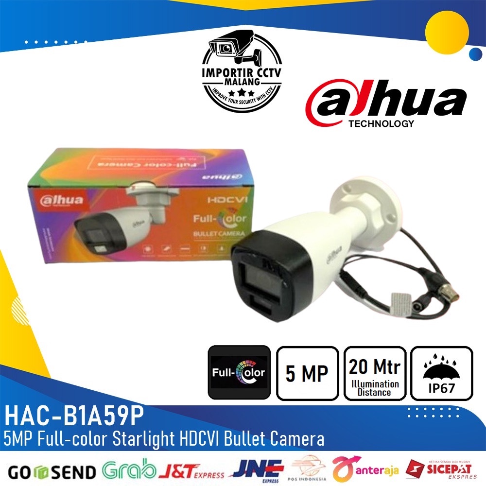 Jual Dahua DH-HAC-HFW1500-U-IL cctv Smart Dual Light 5MP Outdoor Full ...