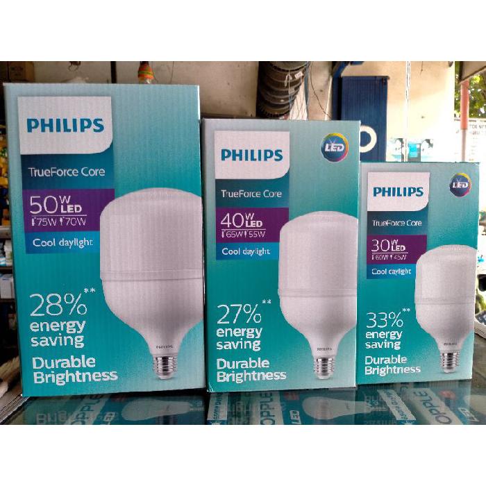 Jual Lampu Philips LED TrueForce Core 30W 40W 50W Cool Day Light Cahaya Putih | Shopee Indonesia