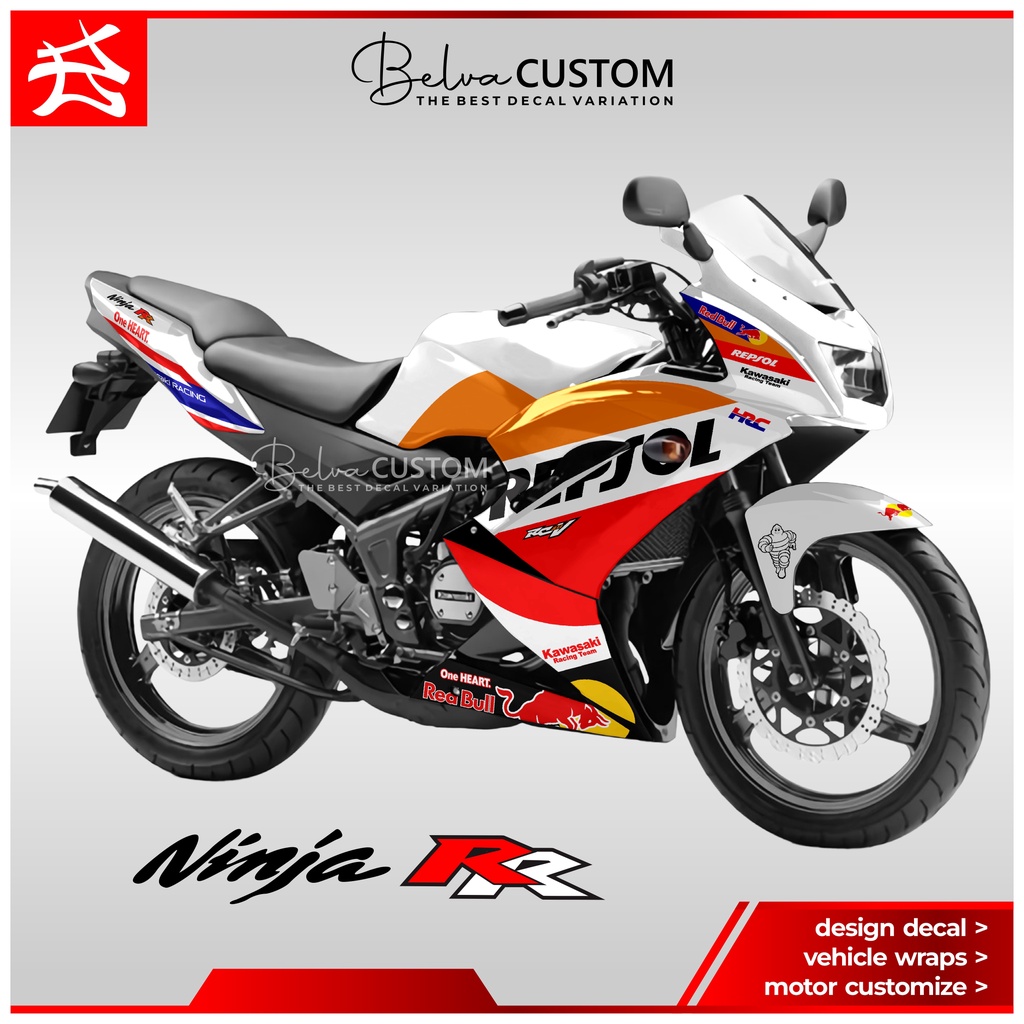 Jual Striping Ninja 150 RR New Livery Repsol Racing / Stiker Motor ...