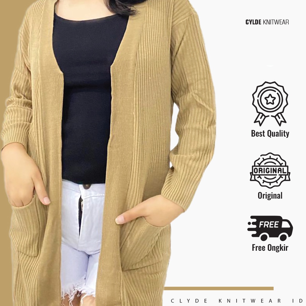 Jual Long Cardigan Rajut Wanita Panjang Belle COD / Belle / OVERSIZED Cardigan / Long Cardigan ...