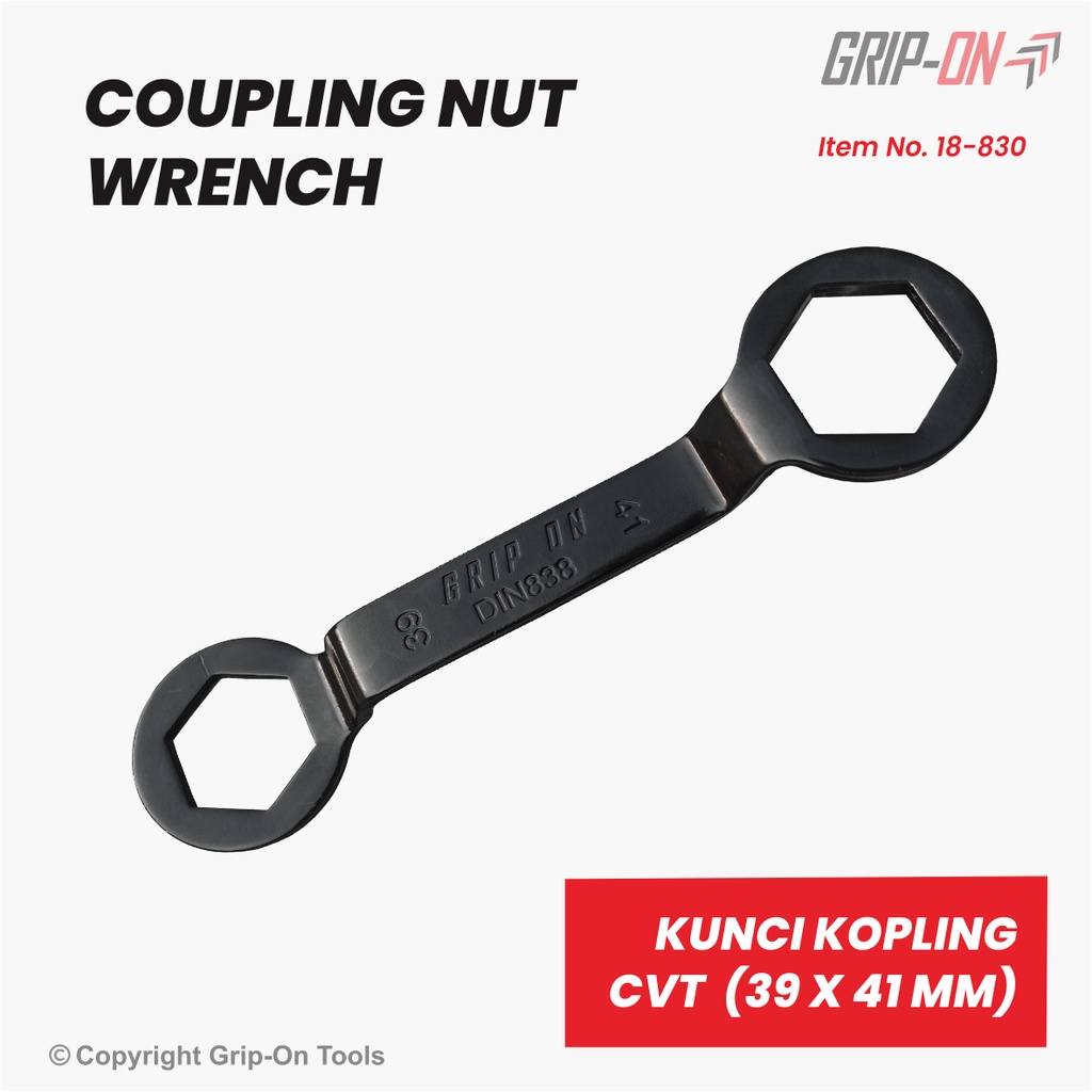 Jual Grip-On Kunci Mur Kopling Cvt Kampas Ganda Matic 39 X 41 Mm Grip On Coupling Nut Wrench ...