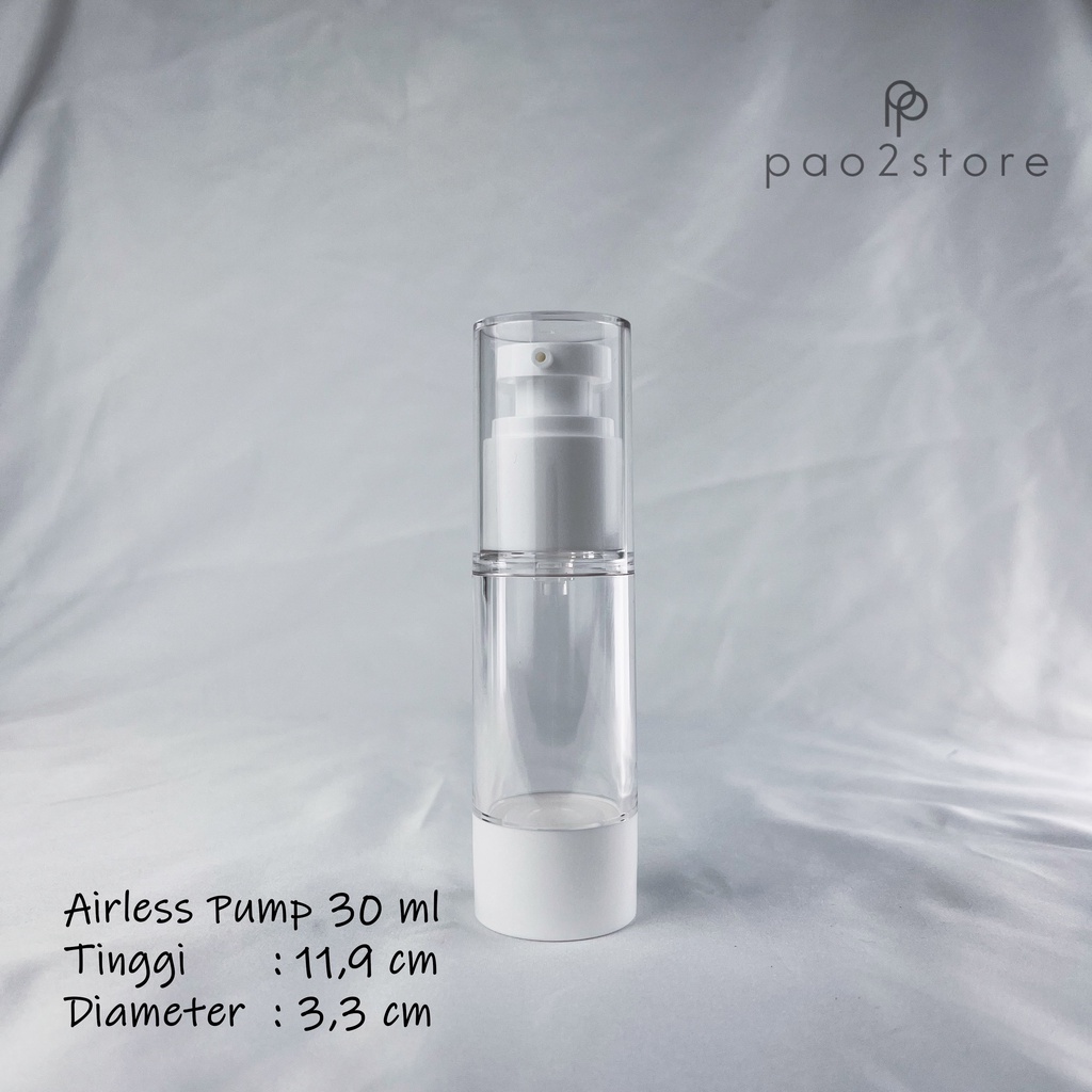 Jual Botol Airless PUMP 30ml - Lotion Serum Travel Size Refillable ...