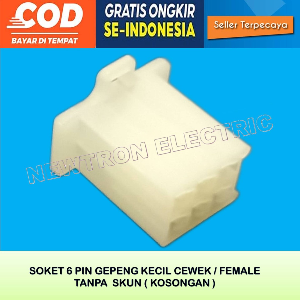 Jual SOCKET 6 PIN FEMALE SOKET KABEL 6 PIN FEMALE SOKET 6 PIN GEPENG ...