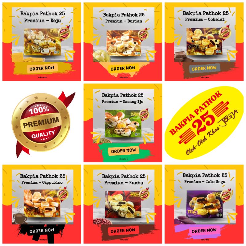 Jual BAKPIA PATHOK 25 - Premium (Bakpia Basah) | Oleh-Oleh Khas Jogja | Shopee Indonesia