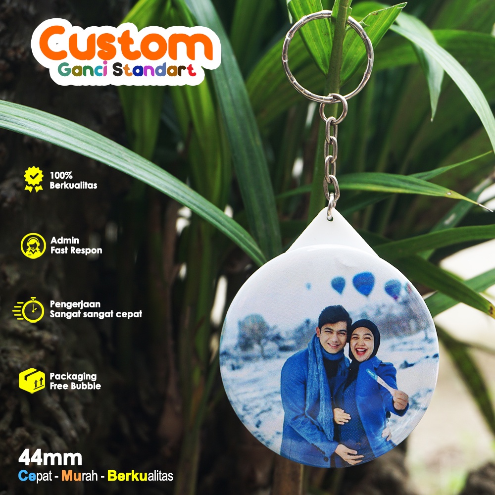 Jual CETAK GANTUNGAN KUNCI GANCI PIN CUSTOM 44MM (1 HARI JADI) | Shopee ...
