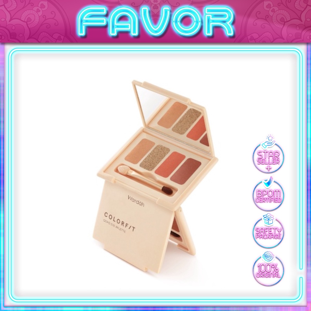 Jual Wardah Colorfit Quad Eye Palette 6 Gr | Eyeshadow 4 in 1 Pigmented ...