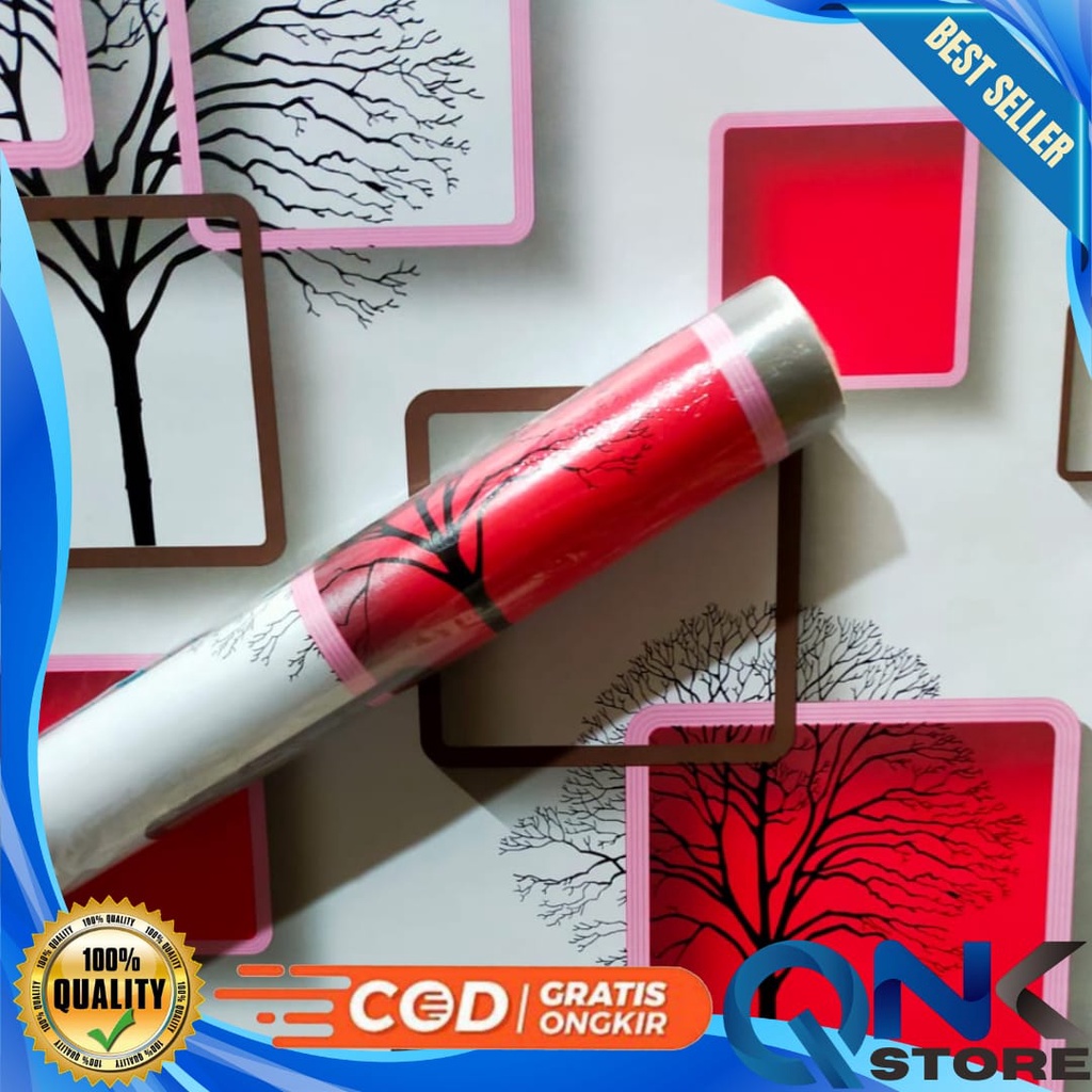 Jual Wallpaper Dinding Motif 3D Garden 45cm x 10m 3D Kotak Merah ...