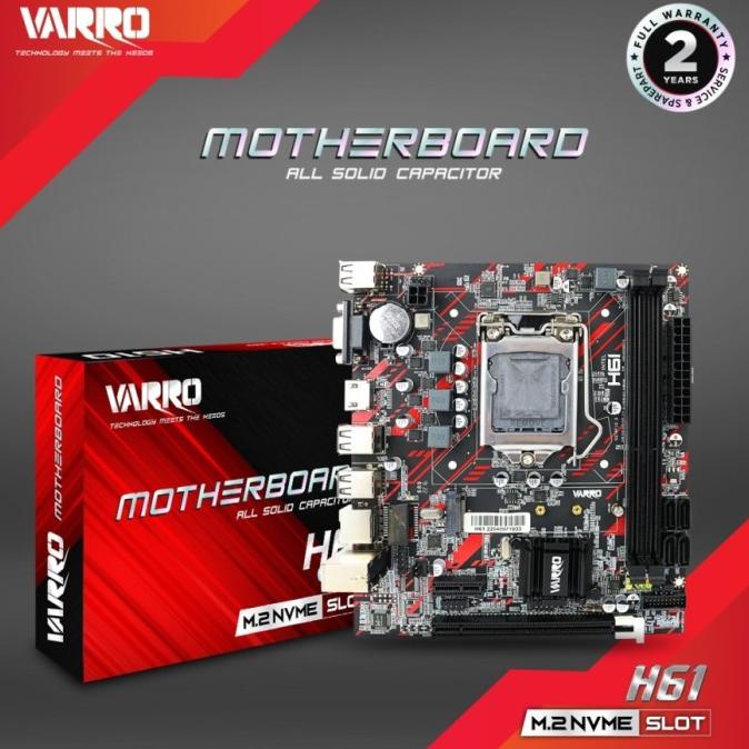 Jual MOTHERBOARD VARRO H61 NVME SOCKET INTEL 1155 PLUS PROCESSOR ...