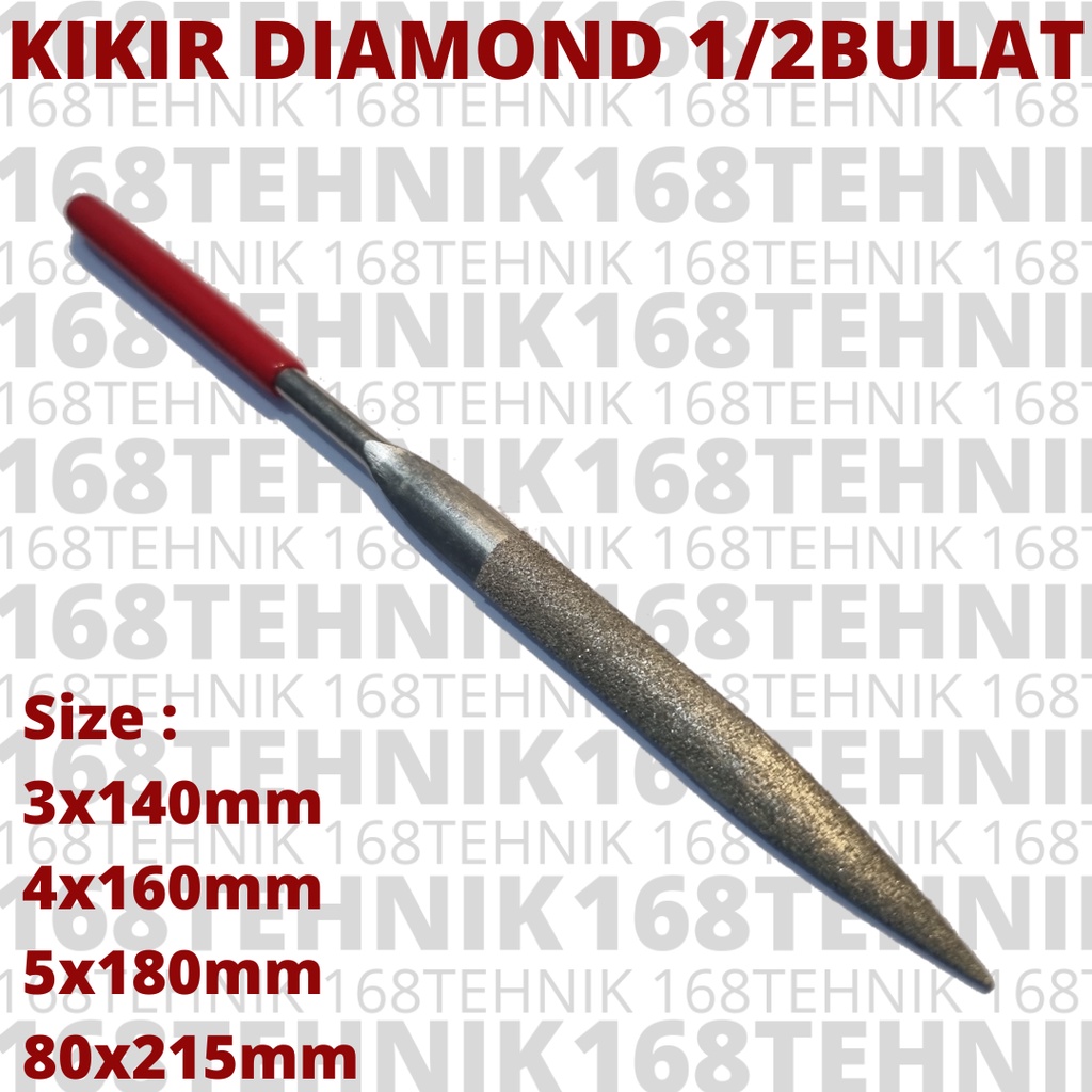 Jual KIKIR 5X180 BENTUK 1/2 BULAT / DIAMOND FILE / KIKIR DIAMOND ...