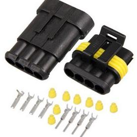 Jual 4 Pin way Wire AMP Waterproof Connector Auto Car Kabel Konektor ...