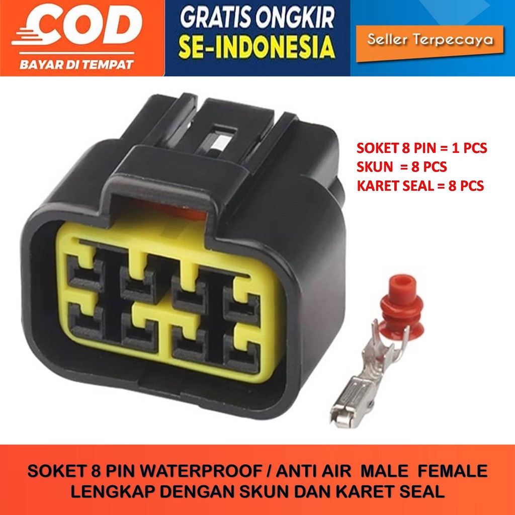 Jual Soket CDI 8 Pin Female -socket CDI Nepel Pin 8 Crypton Scorpio ...