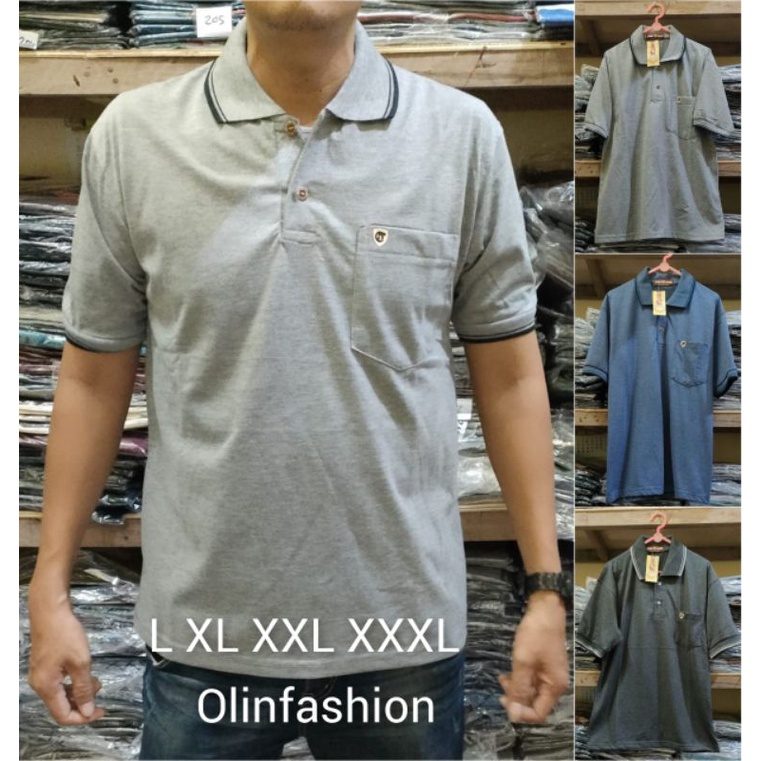 Jual Cunnam | Kaos Kerah Piaa/ Kaos Polos Pria L XL XXL XXXL | Shopee Indonesia