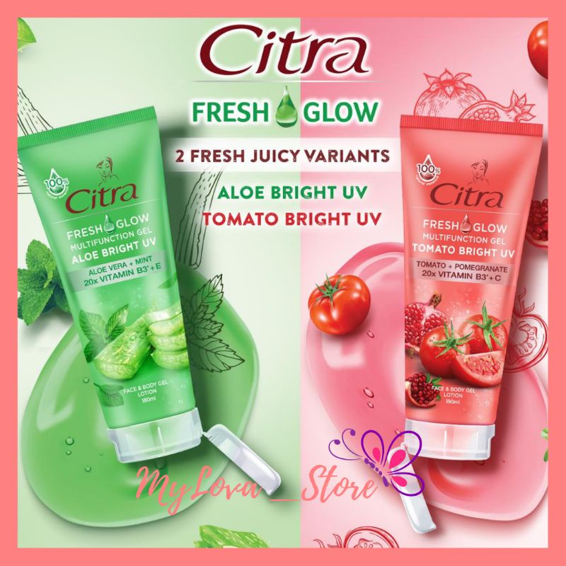 Jual CITRA FRESH GLOW MULTIFUNCTION GEL BRIGHT UV SHOOTING GEL ALOEVERA ...
