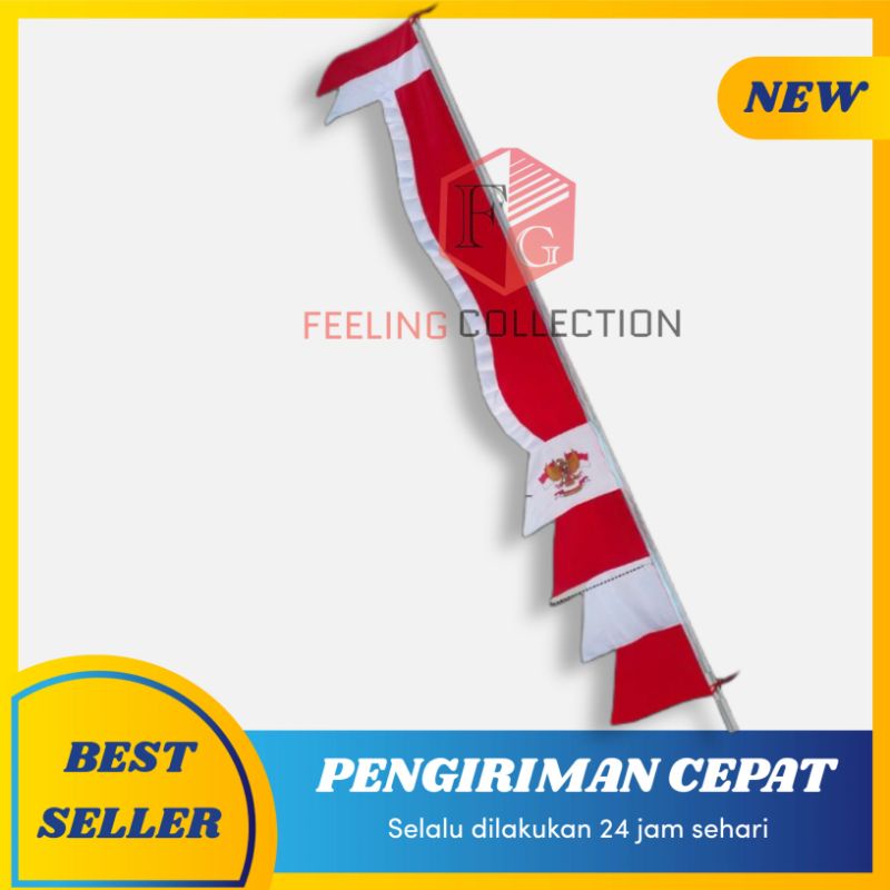 Jual Umbul-Umbul Kuda Laut Merah Putih Warna Warni Bendera HUT Kemerdekaan RI Indonesia Dan ...