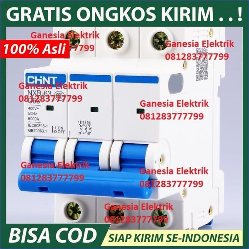 Jual MCB Chint eB 3P / 3phase / 3 phase 4,5kA (6A 10A 16A 20A 25A 32A 40A) | Shopee Indonesia