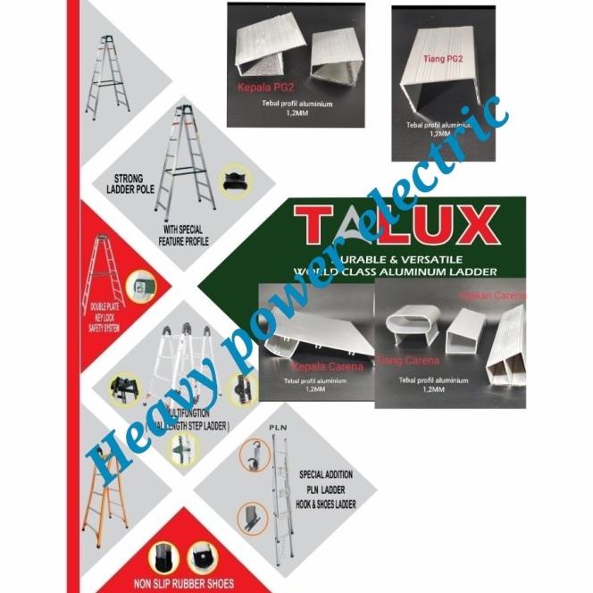 Jual Tangga Lipat Alumunium 1,75 Meter Carena Talux | Shopee Indonesia