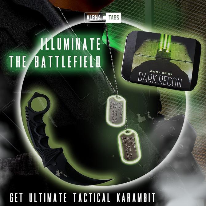 Jual Dog Tag Custom | Kalung Tentara | Glow In The Dark | DARK RECON ...