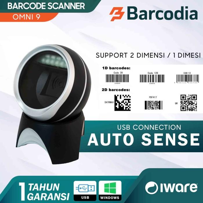 Jual Barcode Scanner Duduk Kasir OMINI IWARE USB Barcode Reader 1D 2D ...