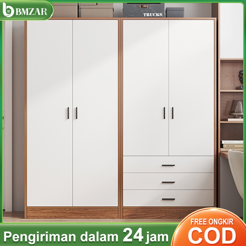 Jual Lemari Pakaian Kayu Lemari Baju Murah Modern Minimalis Wardrobe ...