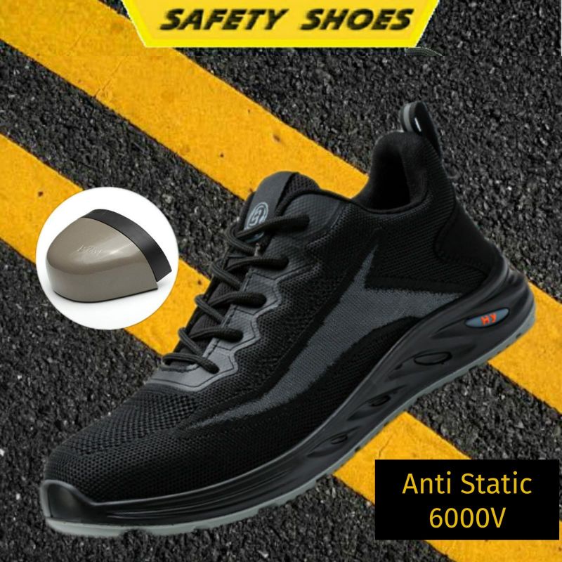 Jual Sepatu safety Super ringan Anti static 6000volt ujung besi baja ...