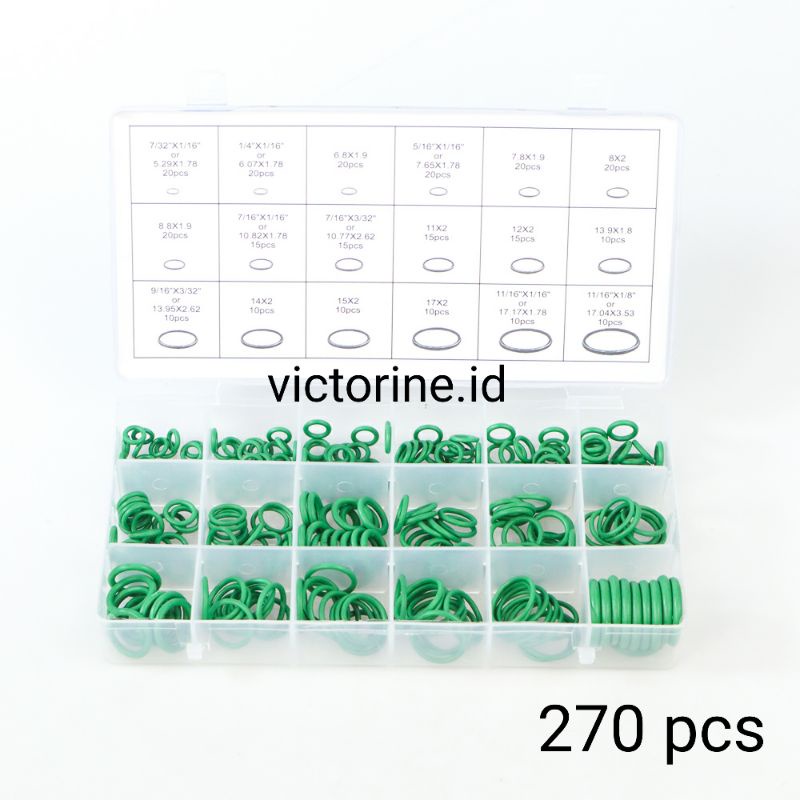 Jual O-ring Oring Seal Karet Kit Set Rubber Tightening universal 270 pcs | Shopee Indonesia