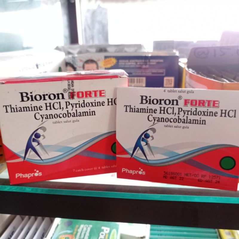 Jual BIORON-F VITAMIN B1,B6,B12 5000 1 STRIP @4 TABLET | Shopee Indonesia