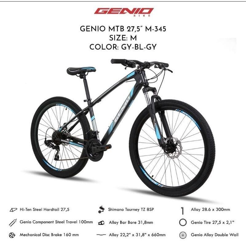 Jual Sepeda MTB 27,5 GENIO M 345 Shimano 24 Speed Terbaru | Shopee Indonesia