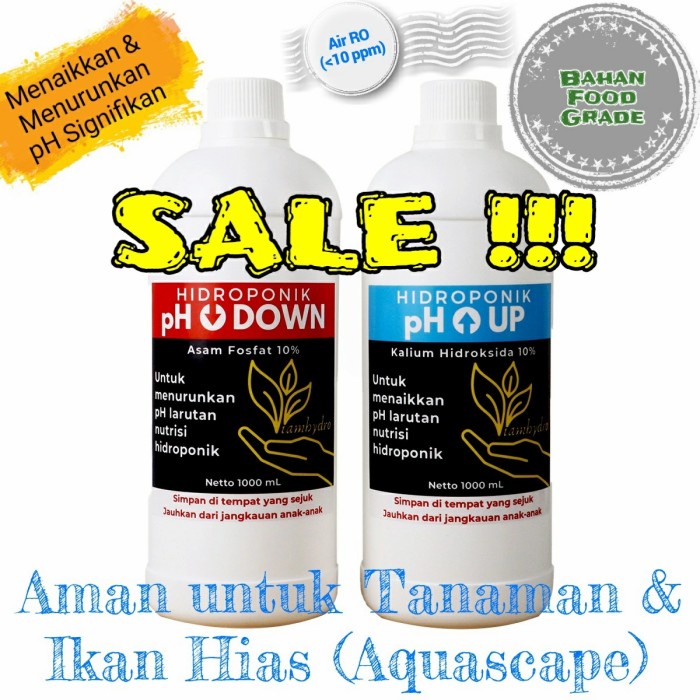 Jual Paket Ph Up Dan Ph Down 1 Liter Untuk Hidroponik | Shopee Indonesia