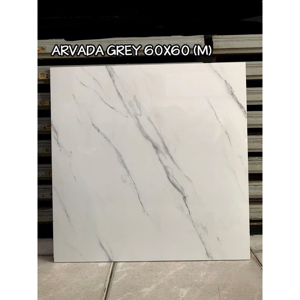 Jual 60X60 SEMI GRANIT MULIA TILE ARVADA GREY MODEL MIRIP GRANIT PUTIH ...