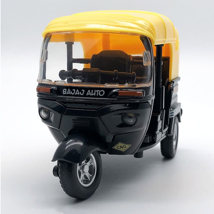 Jual Diecast Bajaj Tricycle 1:14 Alloy Pullback - Miniatur Mainan Bajay ...