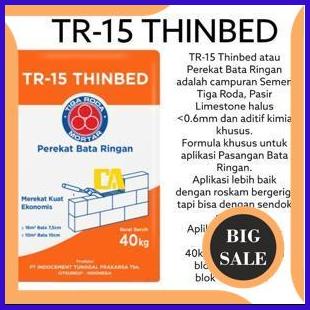 Jual LEM HEBEL TR15 / THINBED PEREKAT BATA RINGAN INDOCEMENT 40KG ...