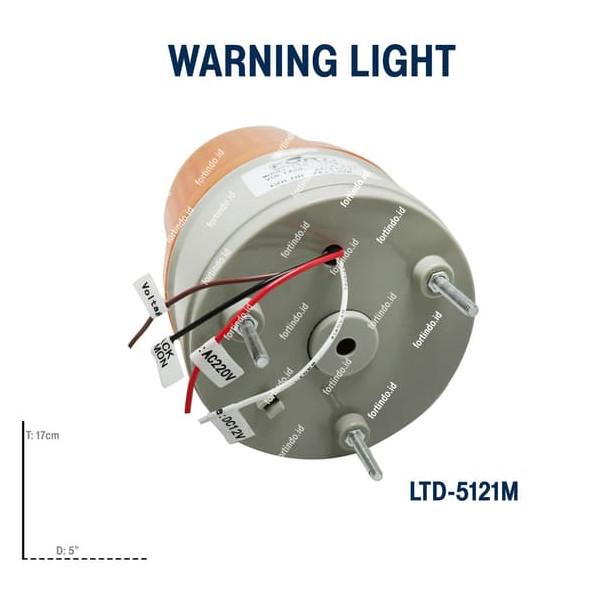 Jual Warning Light Rotary LTD-5121M 5" 12 24 VDC-220 VAC Lampu LED FORT ...