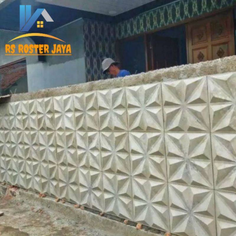 Jual ORNAMEN 3D WALL PANEL BETON 50X50 HARGA PERMETER BUKAN PER PCS ...