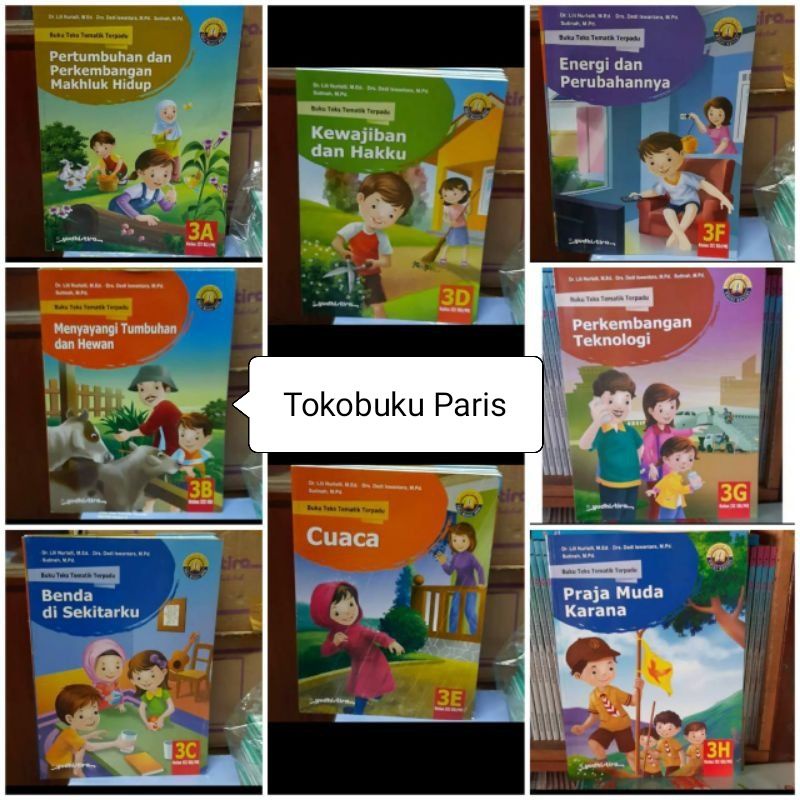 Jual Buku Tematik terpadu SD kelas 3A/3B/3C/3D/3E/3F/3G/3H revisi K13 ...