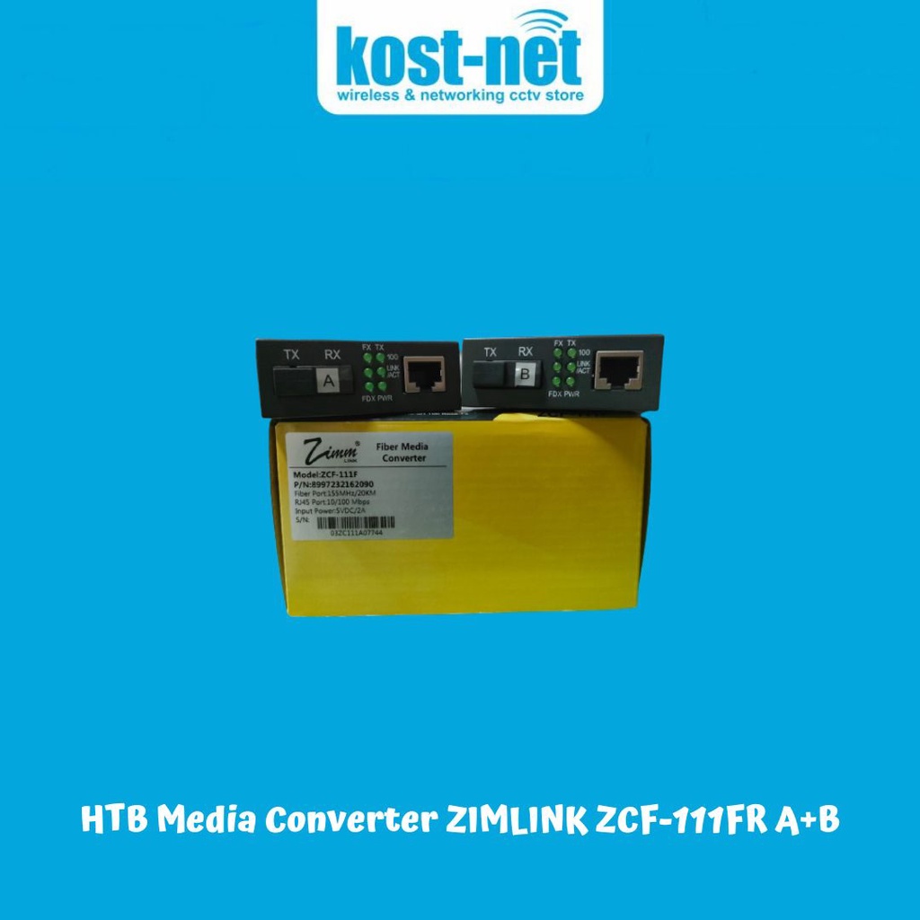 Jual Media Converter ZimmLink 10 100 Mbps ZCF 111F Side A B | Shopee Indonesia