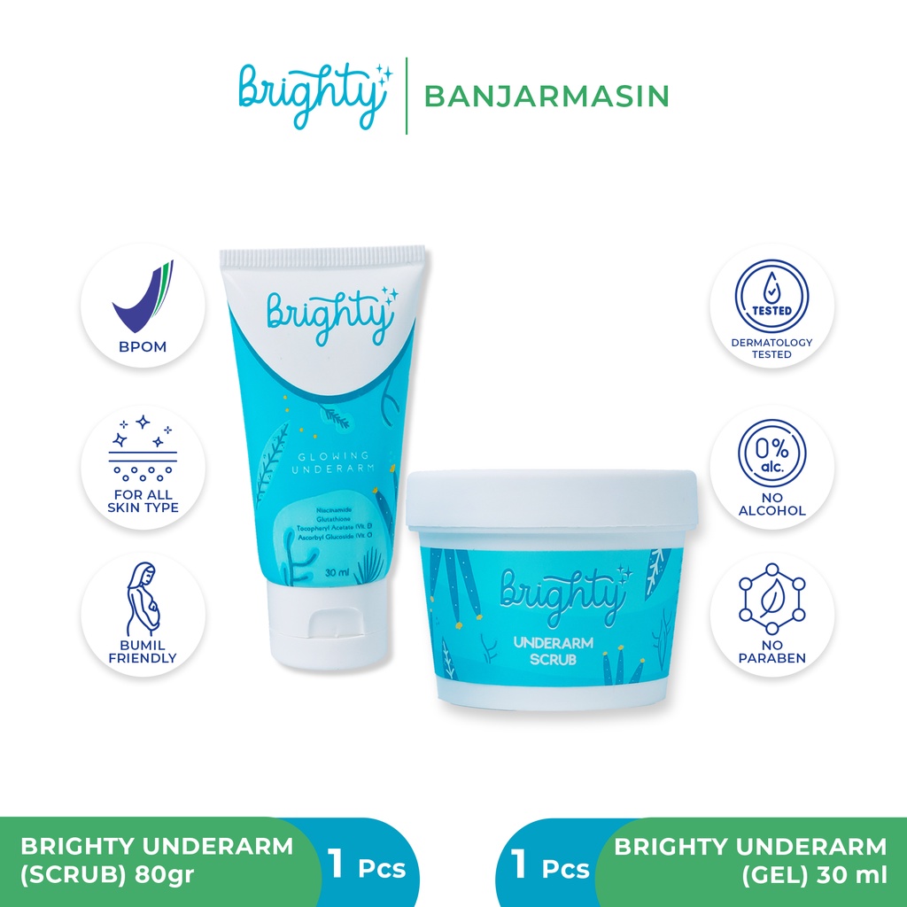 Jual BRIGHTY Glowing Underarm x Underarm Scrub Terbaik Bpom No,1 ...
