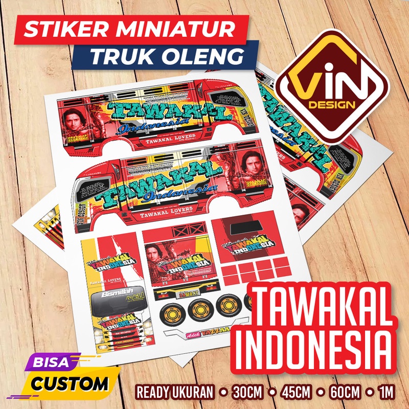 Jual STIKER MINIATUR TRUK / TAWAKAL INDONESIA / POLA STICKER MINIATUR ...